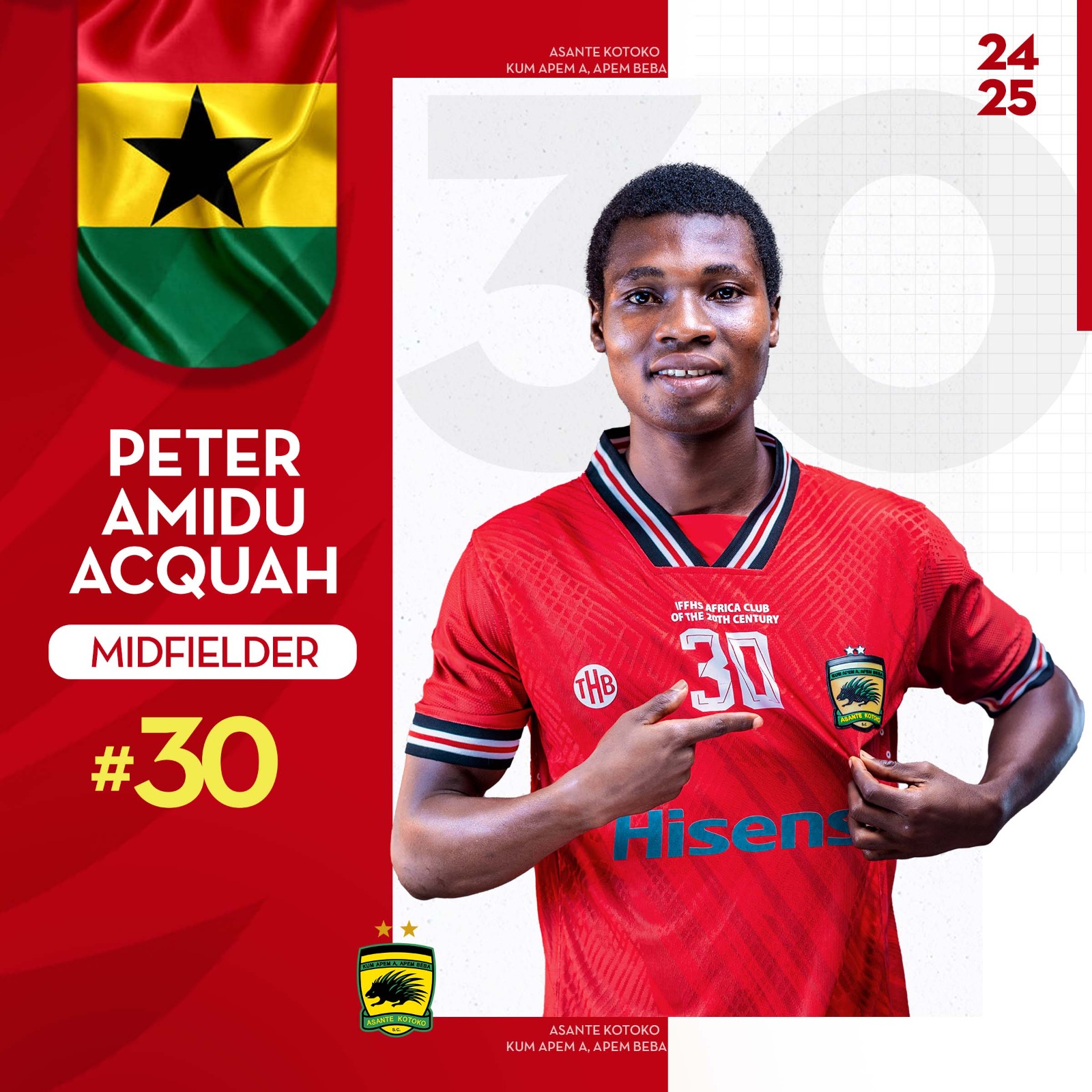 AMIDU PETER ACQUAH | Attacker | Official Asante Kotoko Website