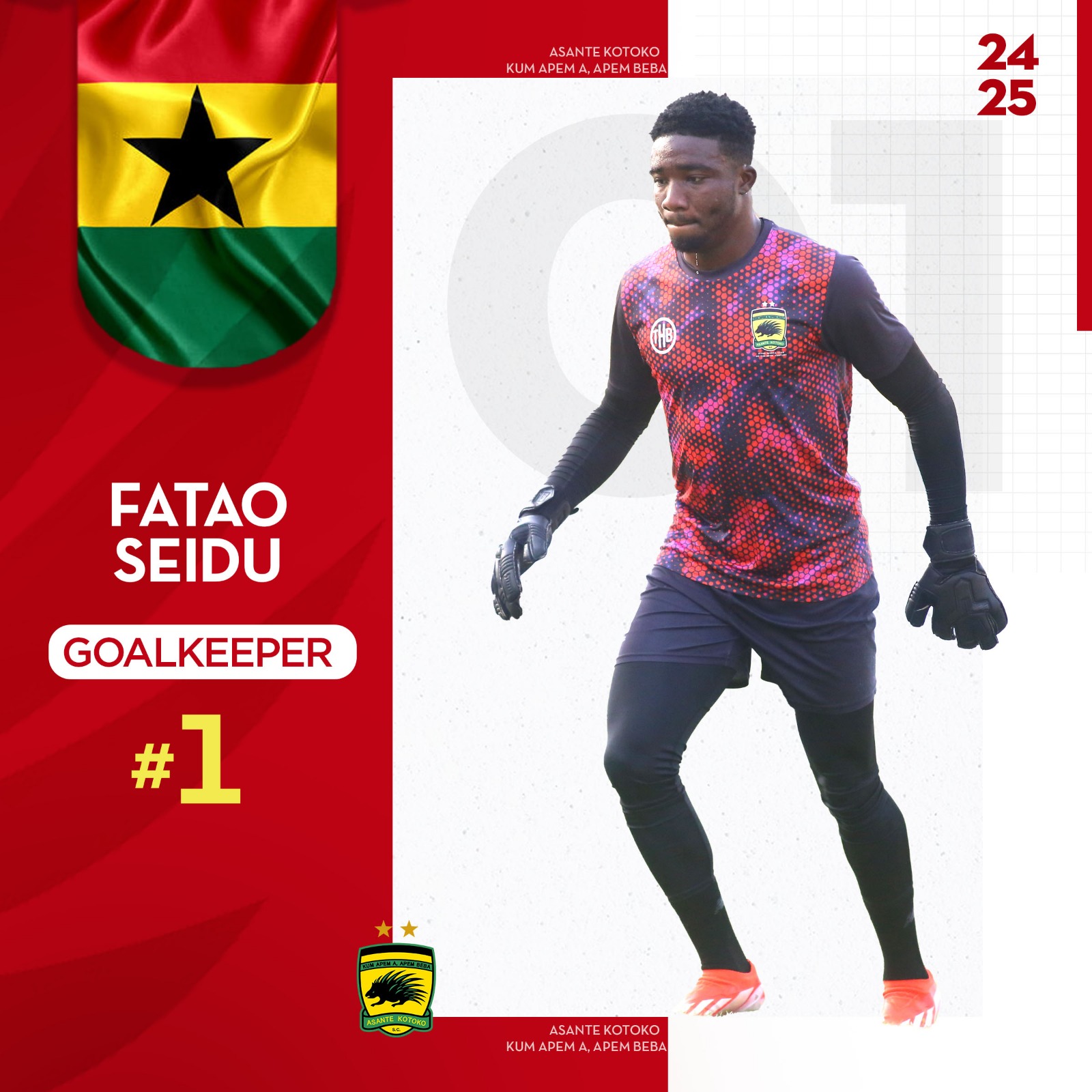 SEIDU FATAO | Goalkeeper | Official Asante Kotoko Website